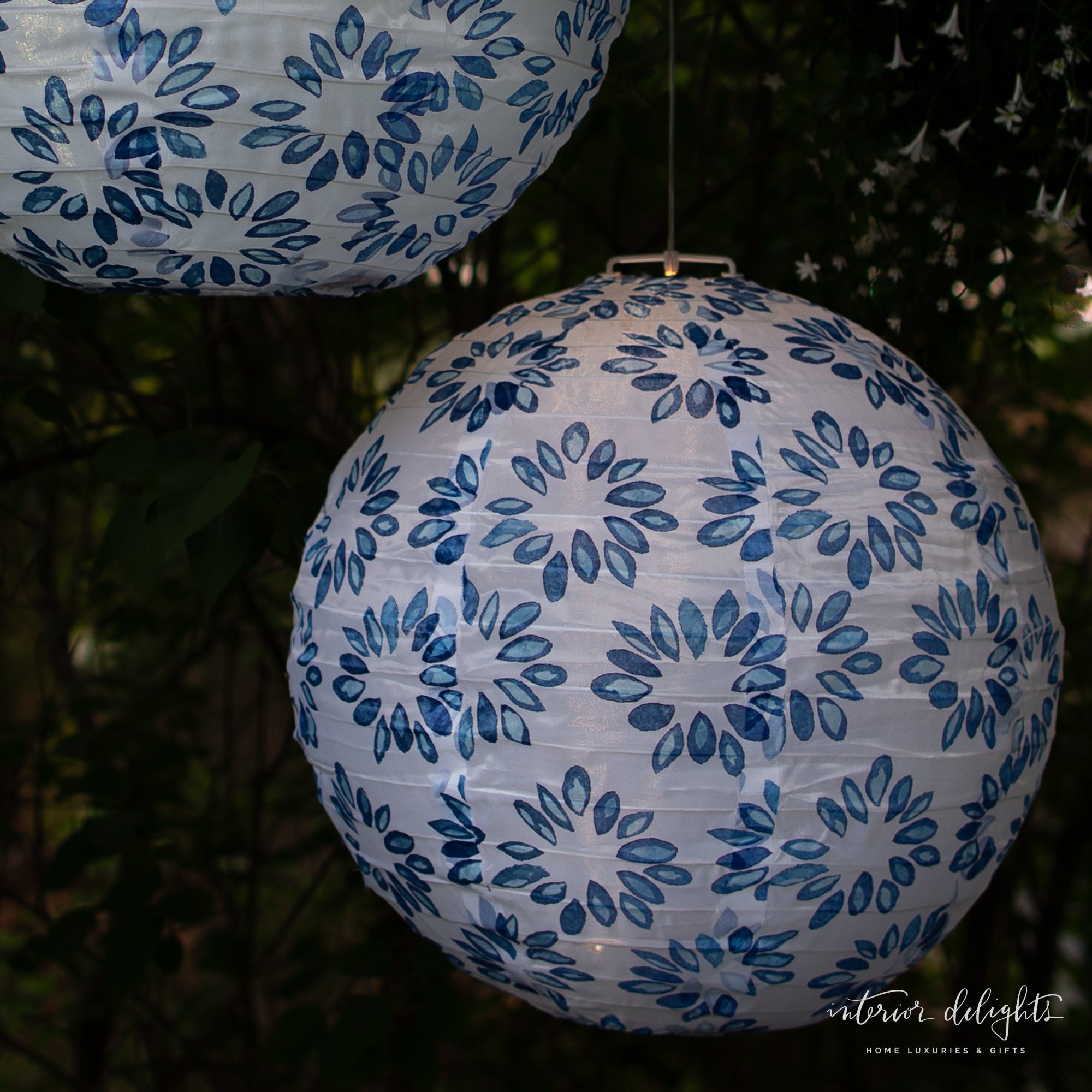 Solar Nylon Blueburst Lantern – Interior Delights